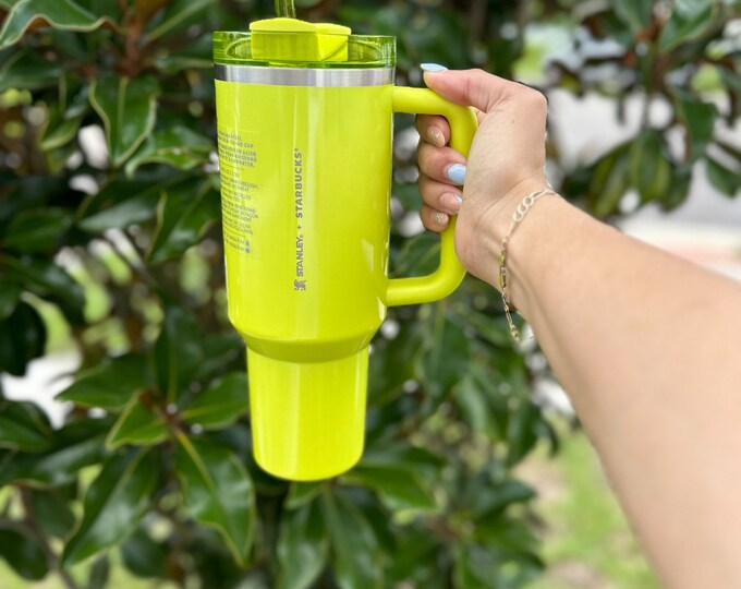Stanley Starbucks Summer Lime Bright Exclusive Tumbler 40oz Quencher ...