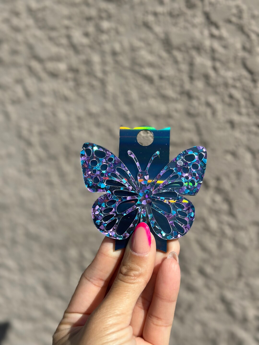 Butterfly Personalized Tumbler Plate Girly Tumbler Name Tag Accessories ...