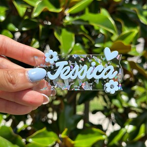 Daisy Name Tag Retro Flower Topper Name Plate Personalization Tumbler ...