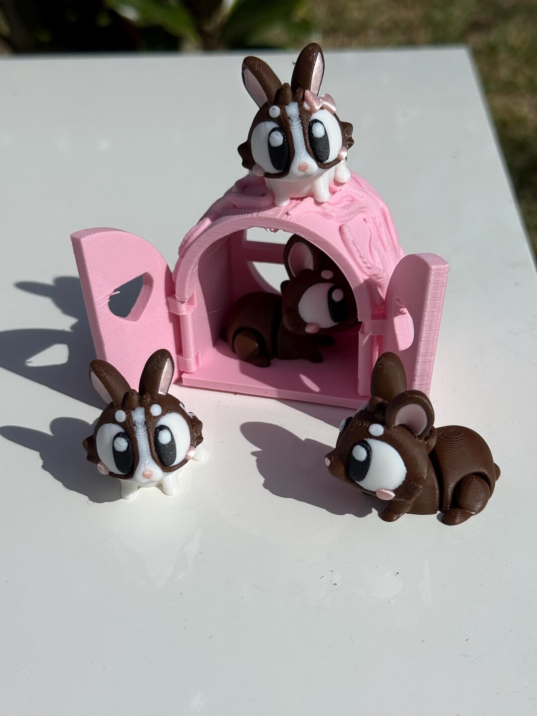 ADORABLE 3d Printed Flexi Bunnies With a Tiny House Cute Bunny Rabbit ...