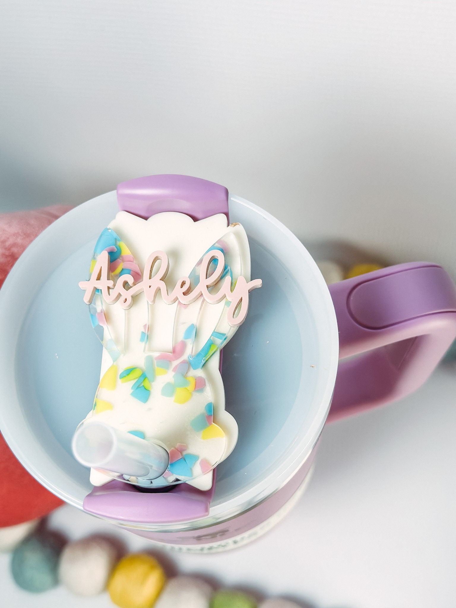 Personalized Bunny Head Stanley Topper 30oz or 40oz H2.0 Easter Topper ...