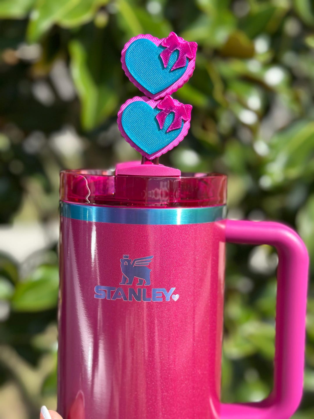 Berry Truffle Straw Toppers Pink Chroma Stanley Accessory Hearts ...