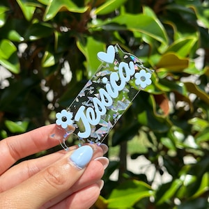 Daisy Name Tag Retro Flower Topper Name Plate Personalization Tumbler ...