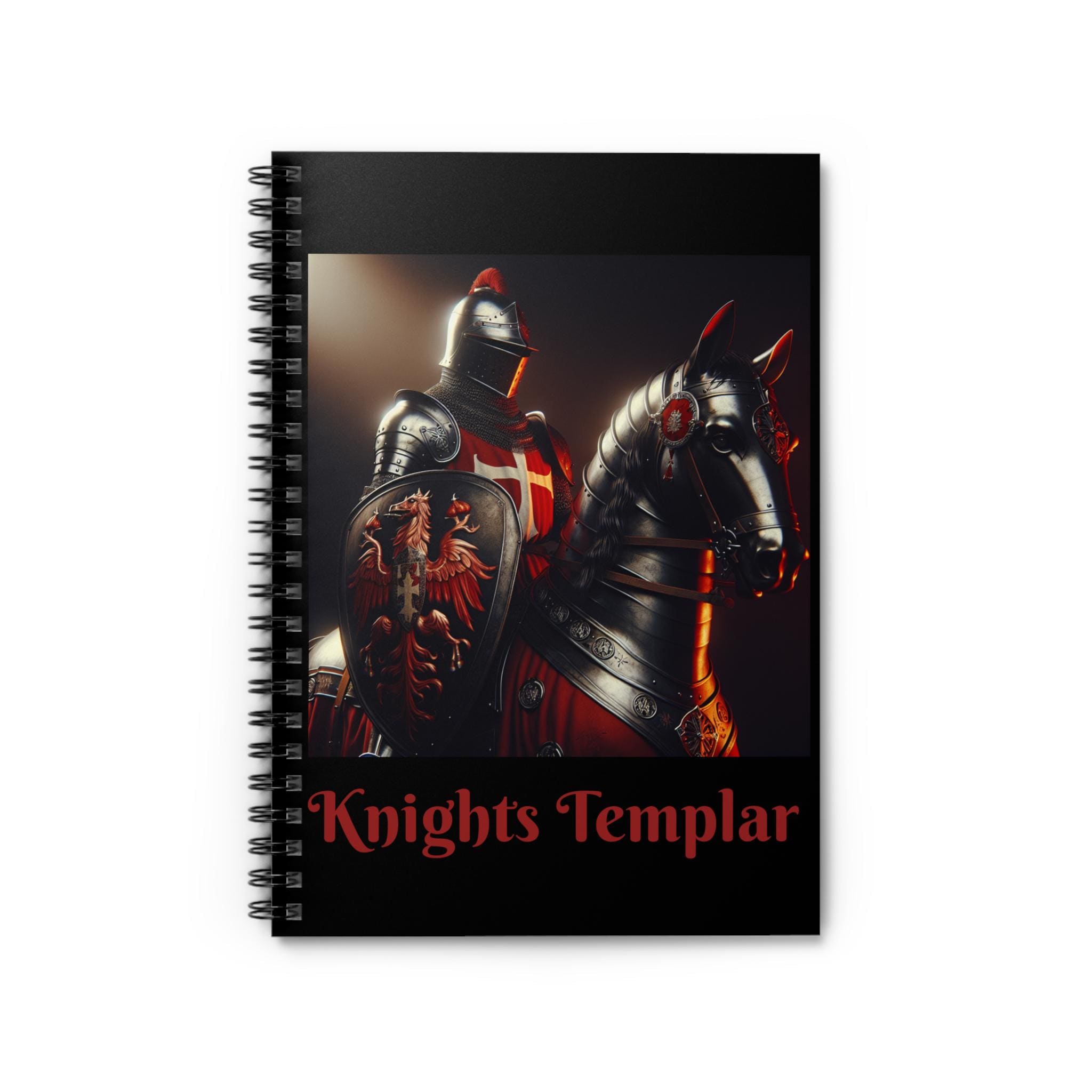 KNIGHTS TEMPLAR Spiral Notebook Medieval Writing Journal Historical ...