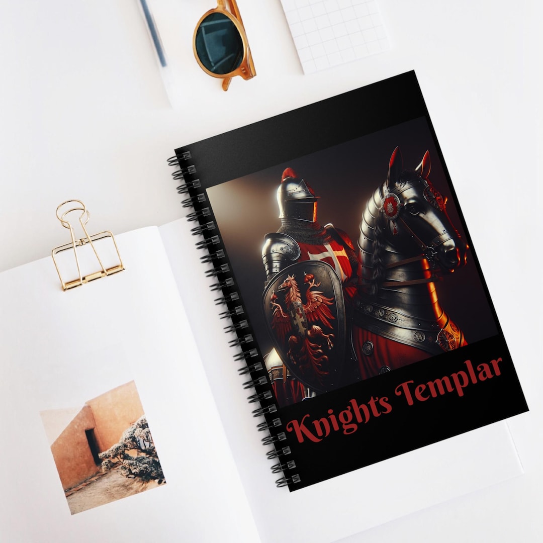 KNIGHTS TEMPLAR Spiral Notebook Medieval Writing Journal Historical ...