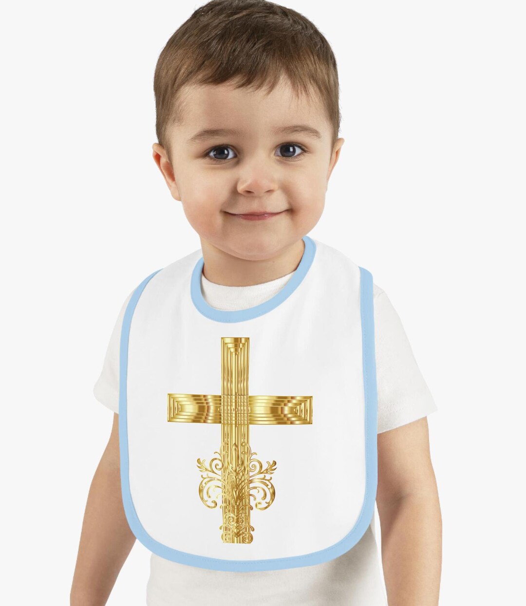 GOLD CROSS Baby Jersey Bib, Infant Feeding Apron, Toddler Drool Catcher ...