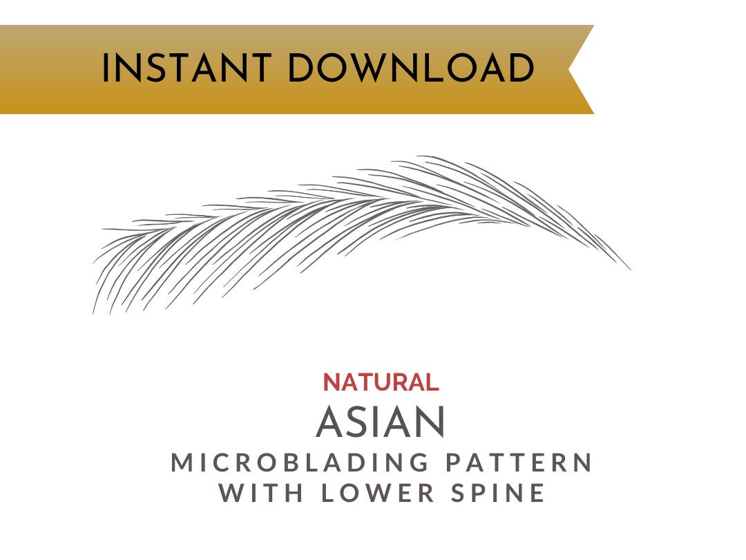 Asian Microblading Pattern Step-by-step Workbook, Brow Patterns for ...