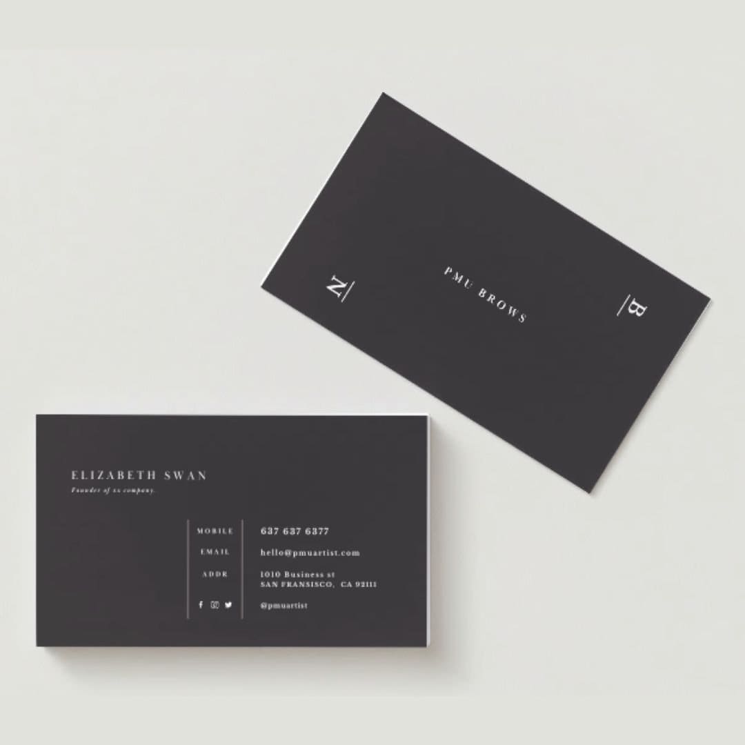 Permanent Makeup Business Cards Template Elegant Business Cards for PMU ...