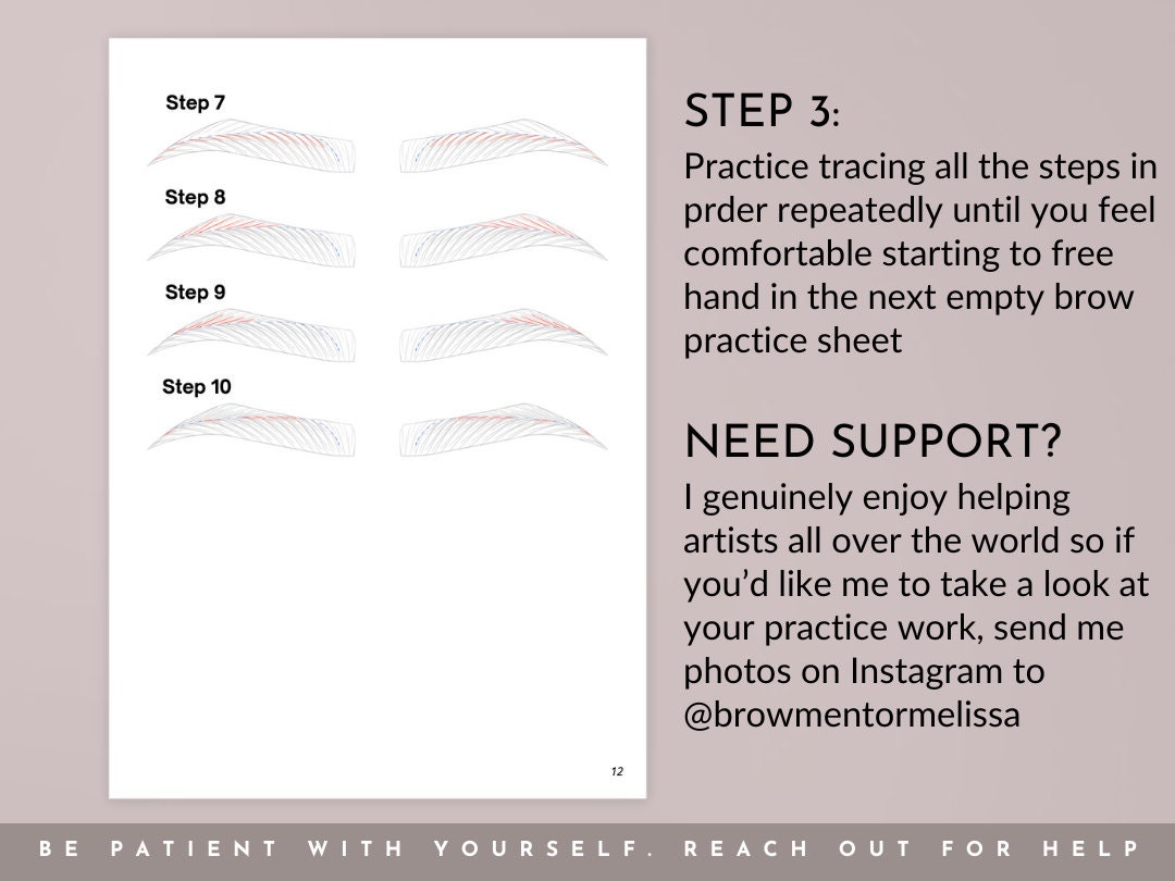 Bold Brows 3 Step-by-step Microblading Pattern Microblading Stroke ...