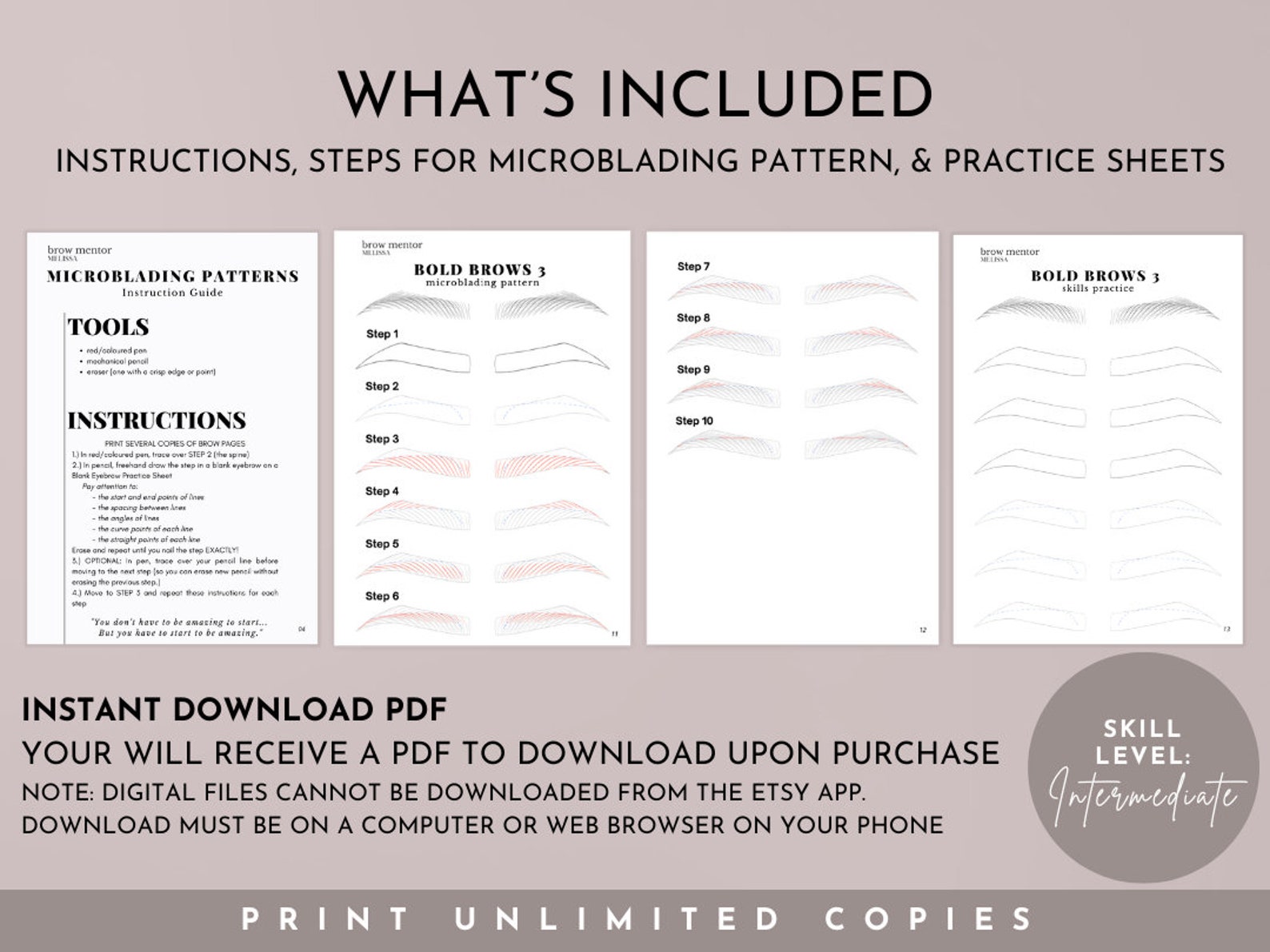 Bold Brows 3 Step-by-step Microblading Pattern Microblading Stroke ...