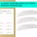 Simple Brow Microblading Pattern Step-by-step, Basic Microblading ...