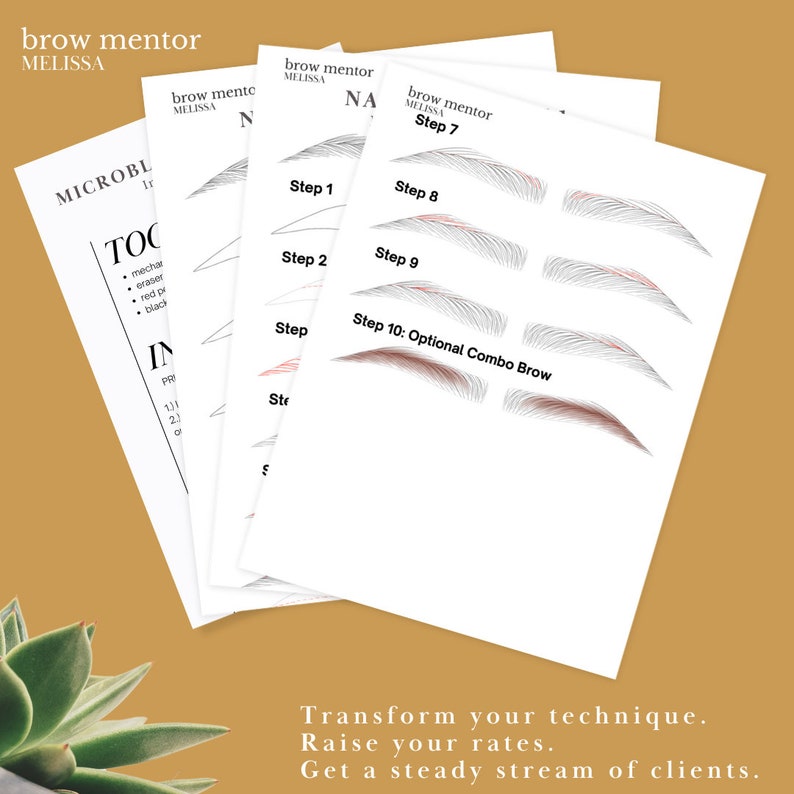 Natural Brow 1 Step By Step Microblading Pattern Microblading Stroke Pattern Template Phibrows