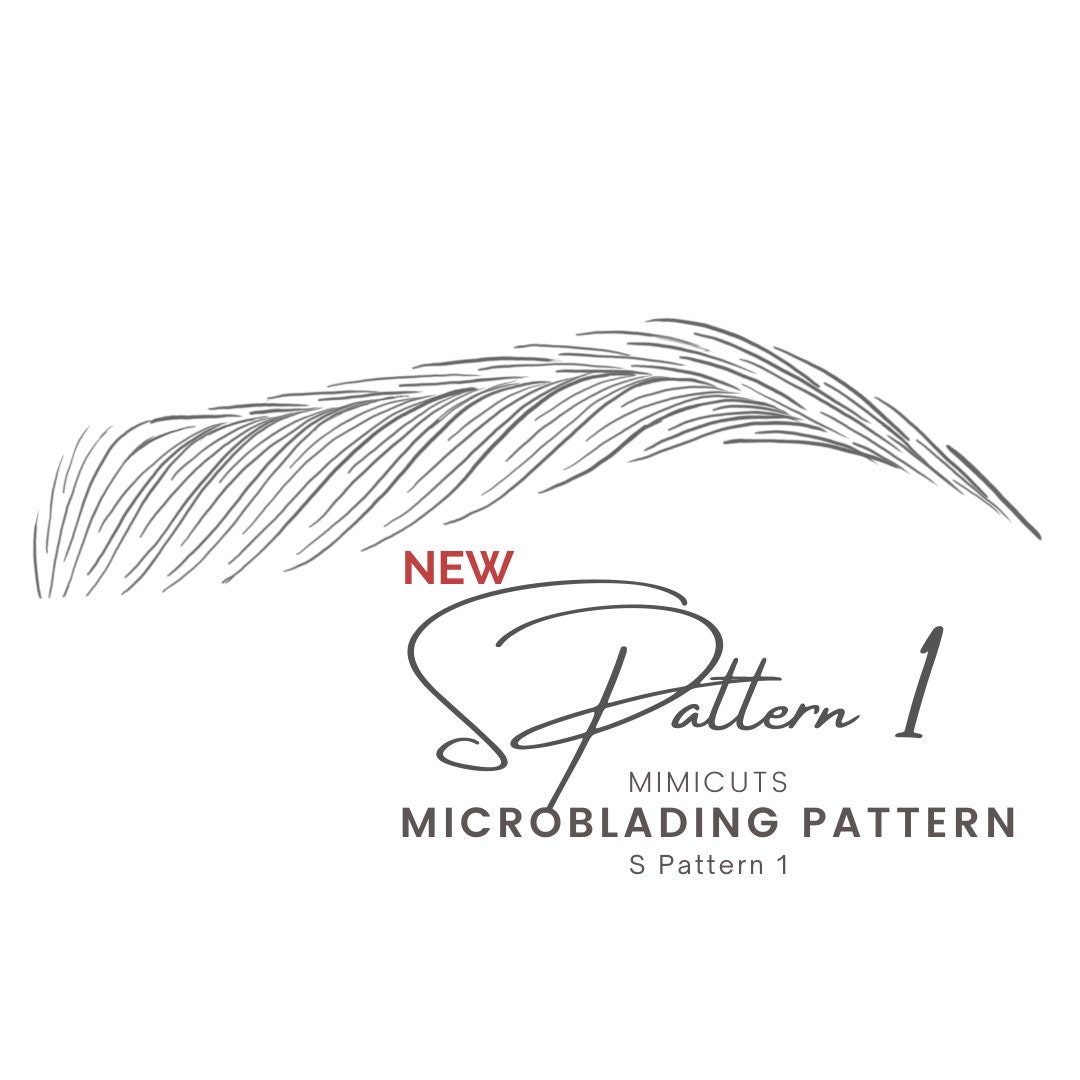 Microblading Patterns Step-by-step Microblading Stroke | Etsy Canada