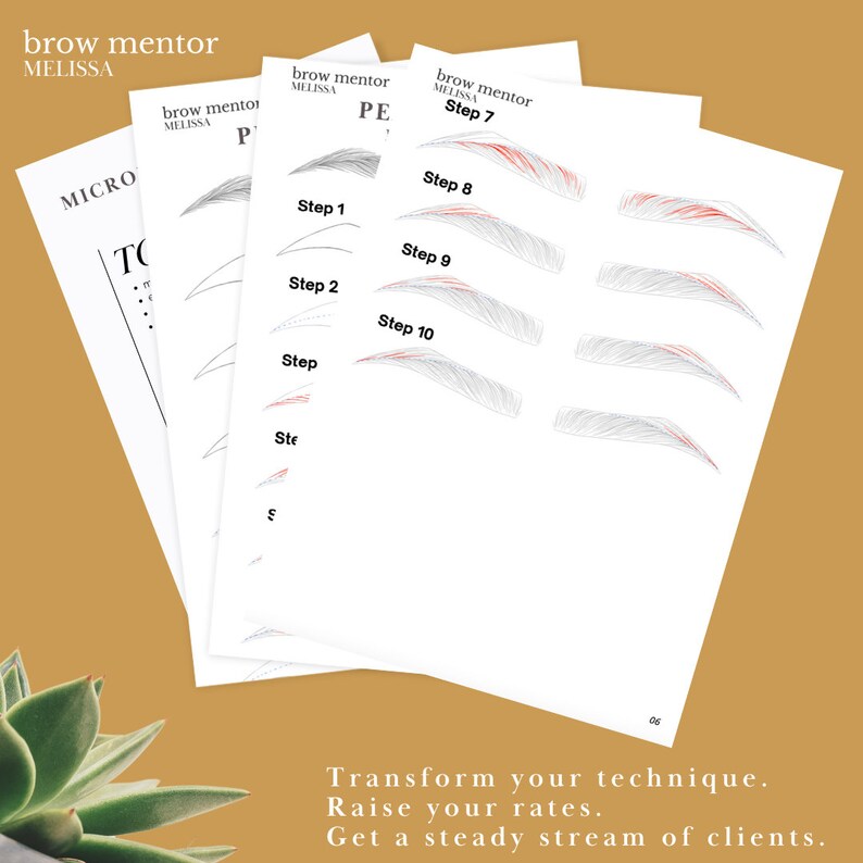 Peaks Pattern 1 Microblading Pattern Step-by-step Microblading Stroke ...