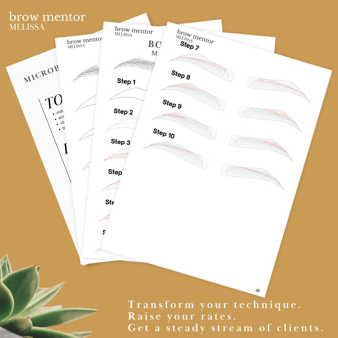 Bold Brows 3 Step-by-step Microblading Pattern Microblading Stroke ...