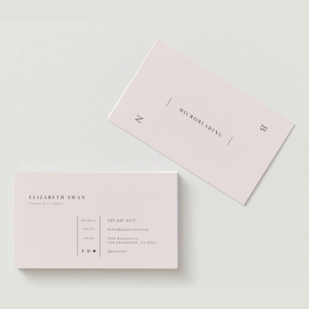 Permanent Makeup Business Cards Template Elegant Business Cards for PMU ...