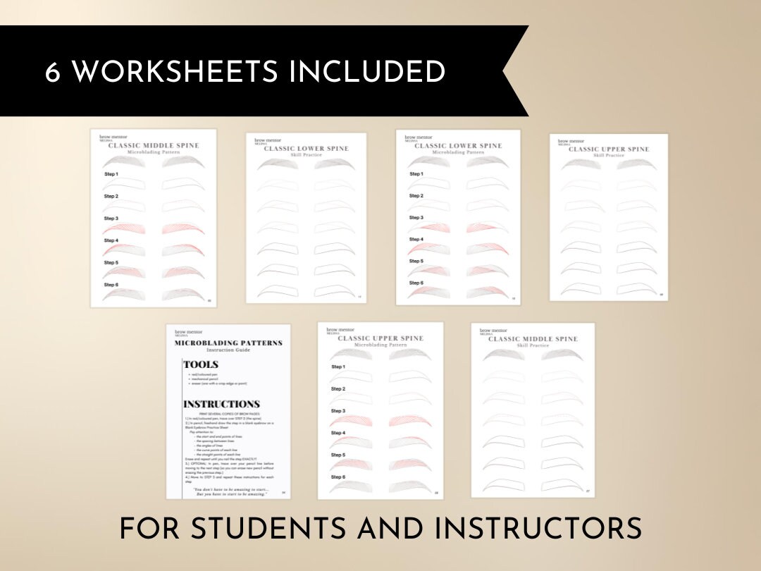 Simple Brow Microblading Pattern Step-by-step, Basic Microblading ...