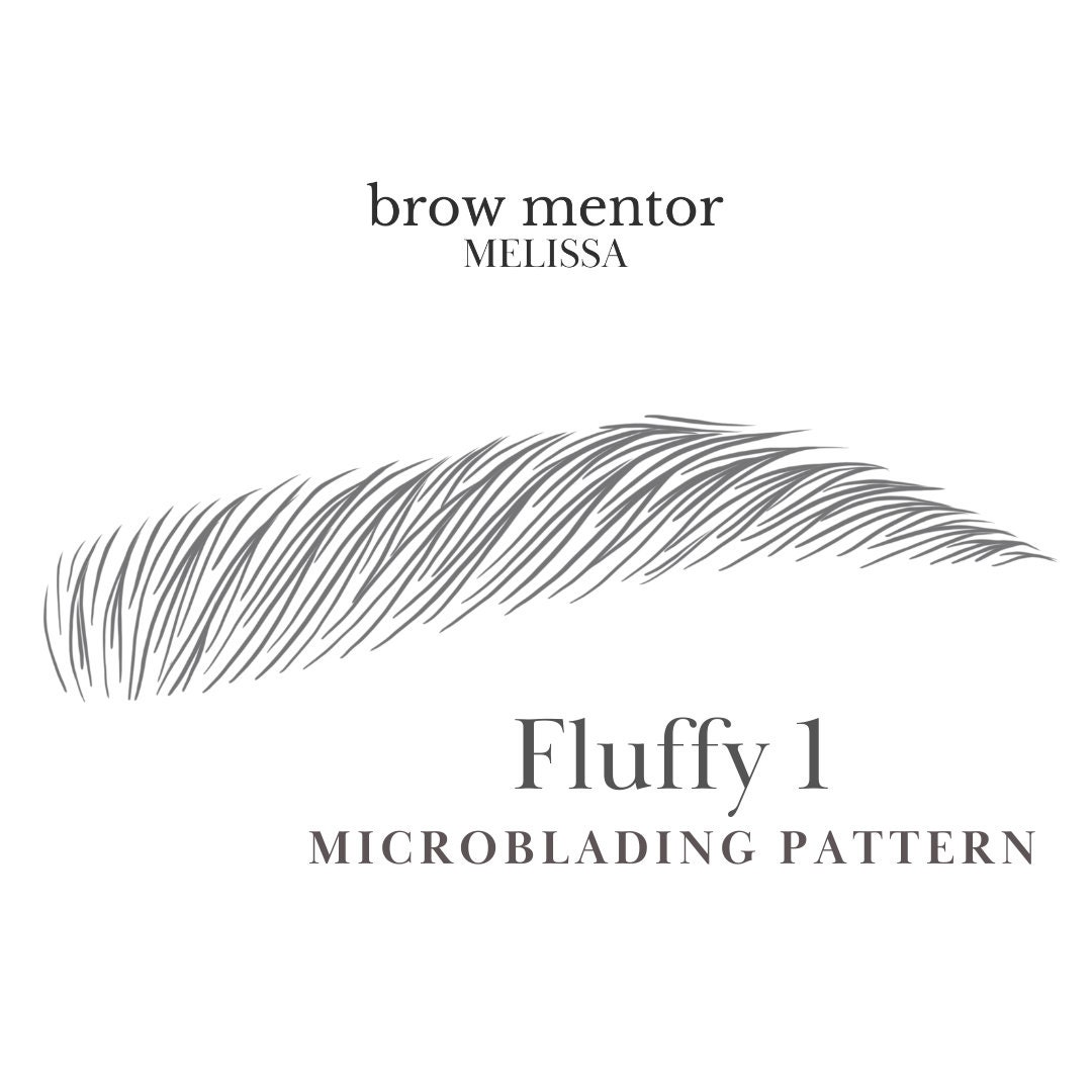 Fluffy 1 Step-by-step Microblading Pattern Microblading Stroke Pattern ...