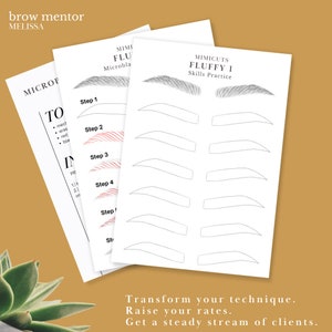 Fluffy 1 Step-by-step Microblading Pattern Microblading Stroke Pattern ...