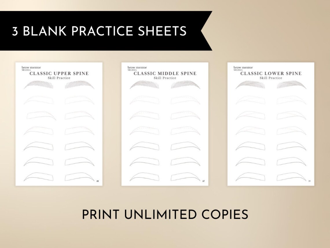 Simple Brow Microblading Pattern Step-by-step, Basic Microblading ...