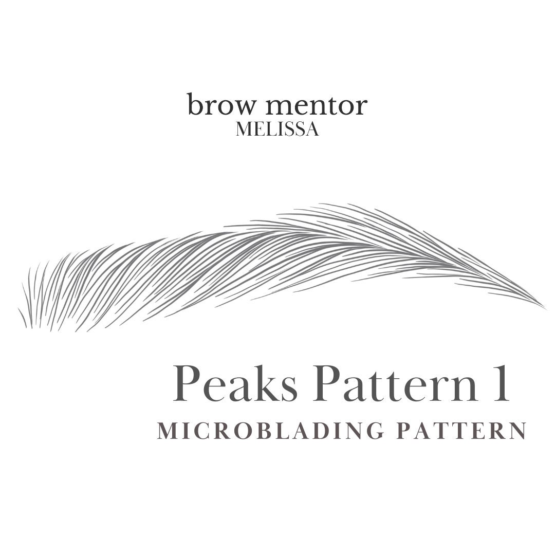 Peaks Pattern 1 Microblading Pattern Step-by-step Microblading Stroke ...