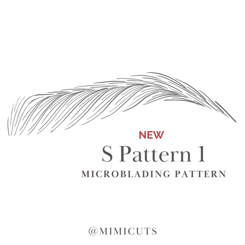 Microblading Patterns Step-by-step Microblading Stroke - Etsy