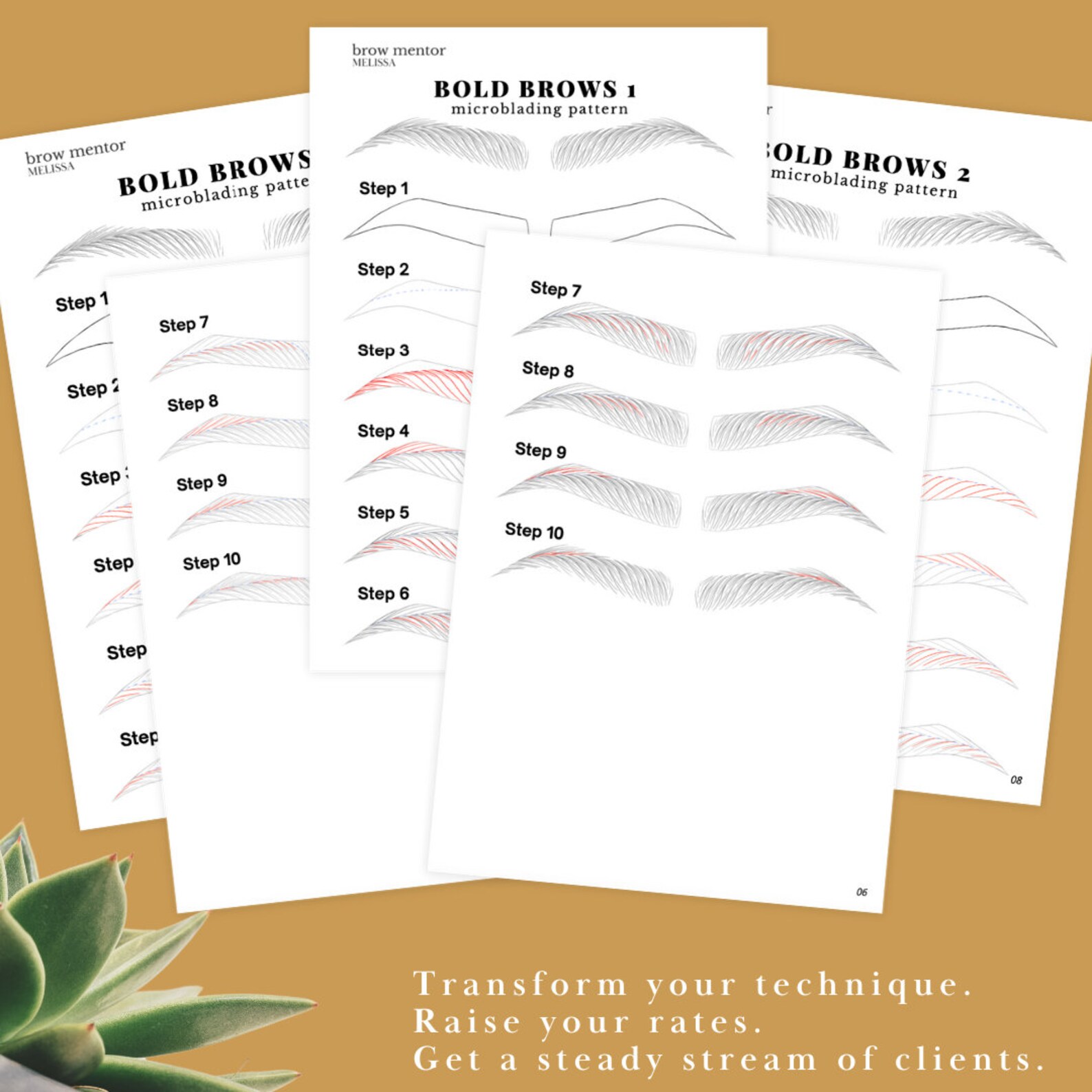 Bold Brows Microblading Patterns Step By Step Microblading Stroke