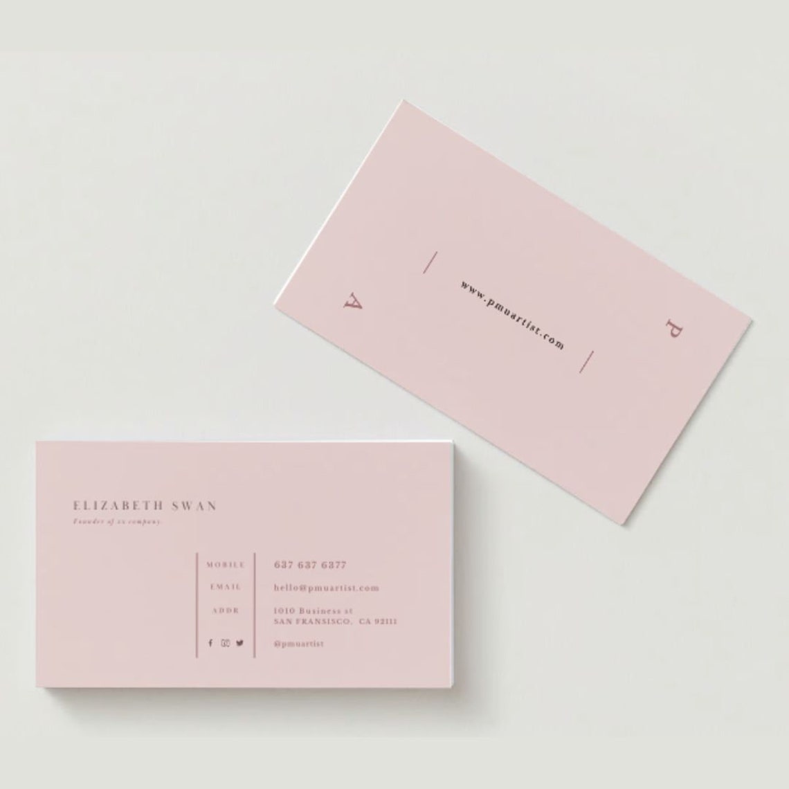 Permanent Makeup Business Cards Template Elegant Business Cards for PMU ...