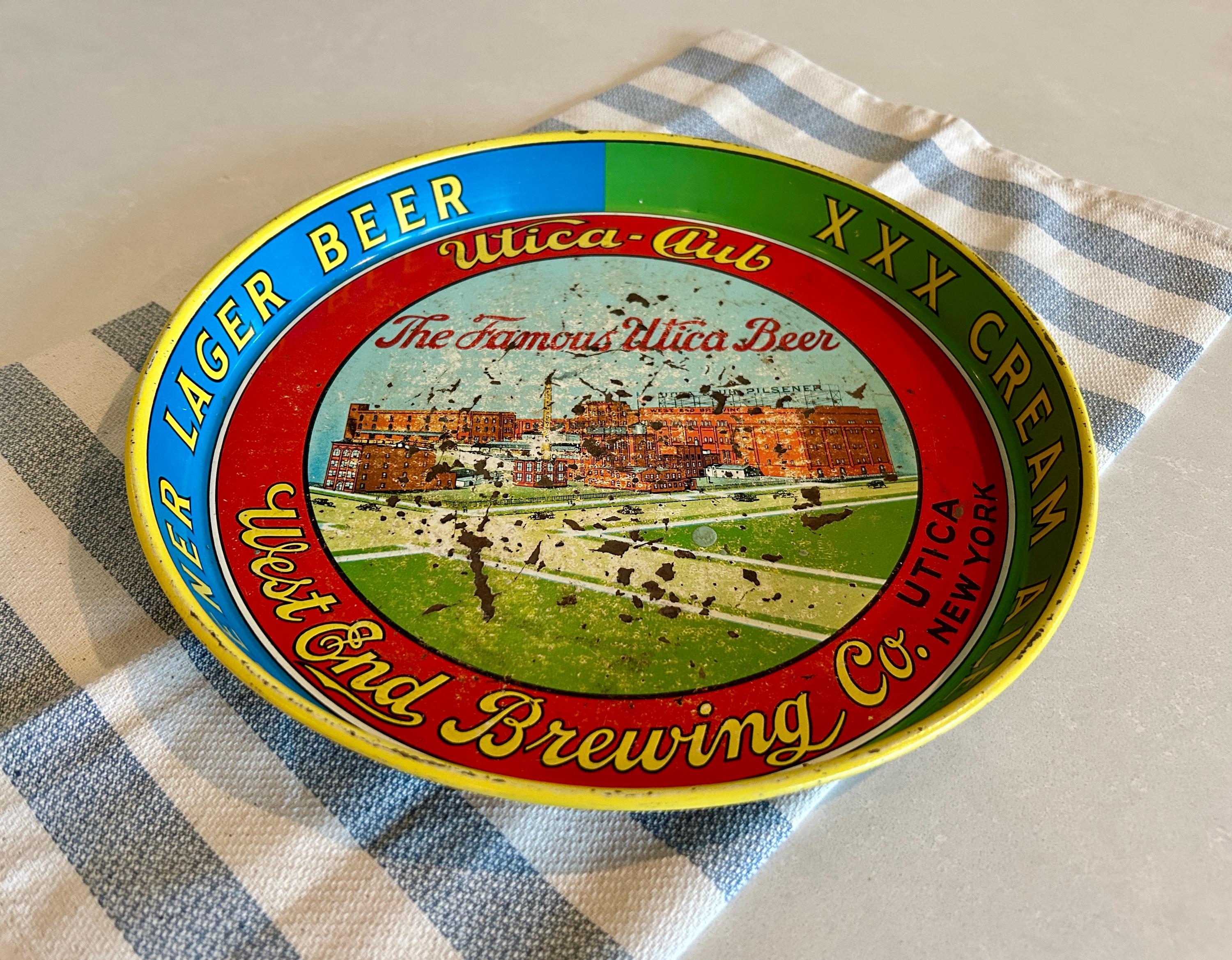 Utica Club Beer Tray, Vintage Bar Decor, 1940s Collectible Beer ...