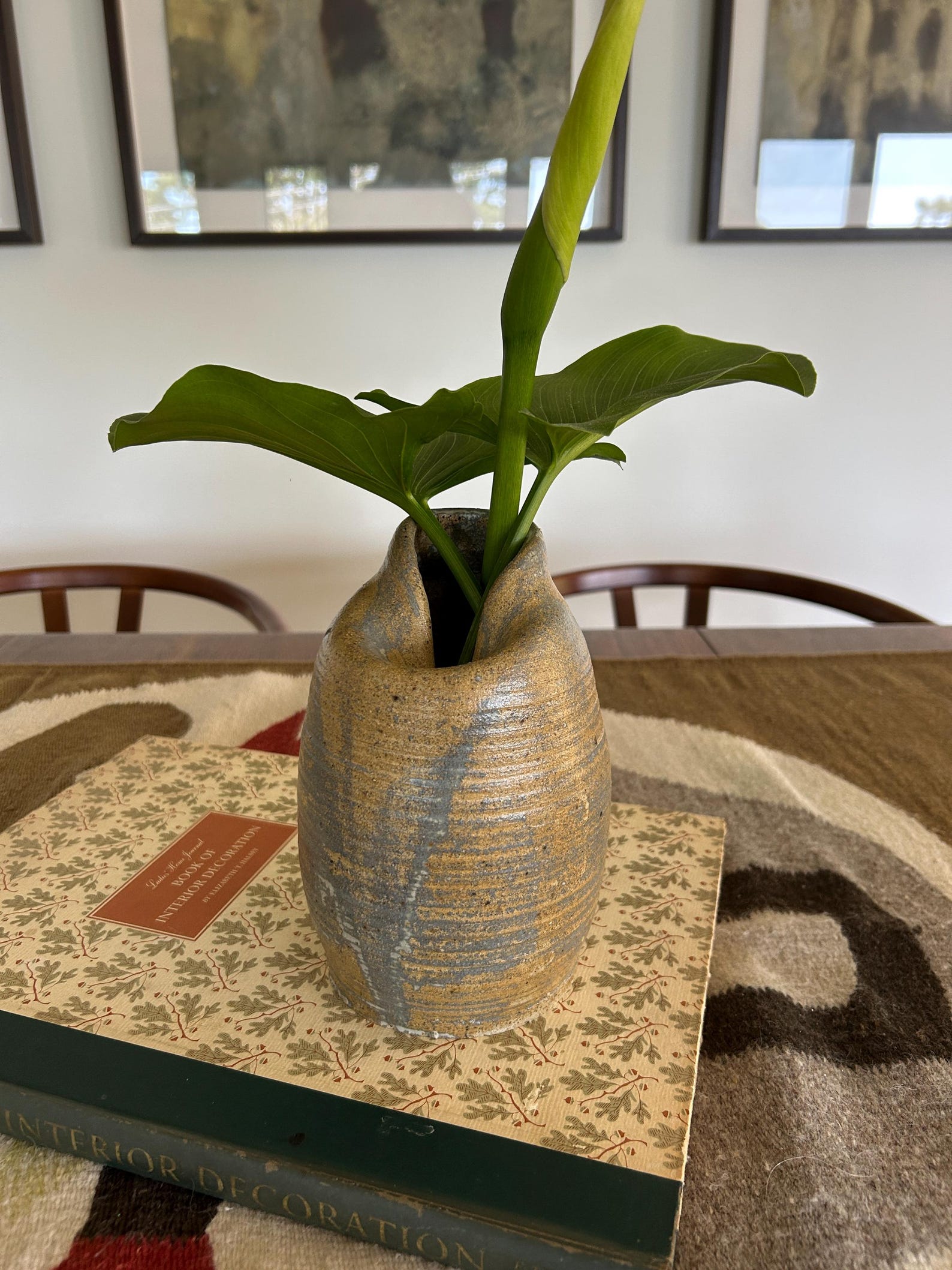 Studio Pottery Vase, Neutral Earth Tone Glaze, Hand Thrown Vintage ...