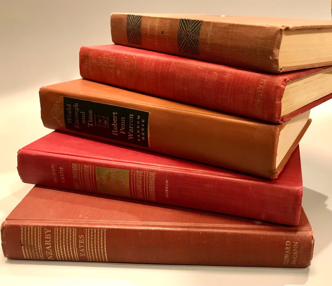 Red Vintage Book Bundle Set of 5 Hardback Books Vintage Book - Etsy