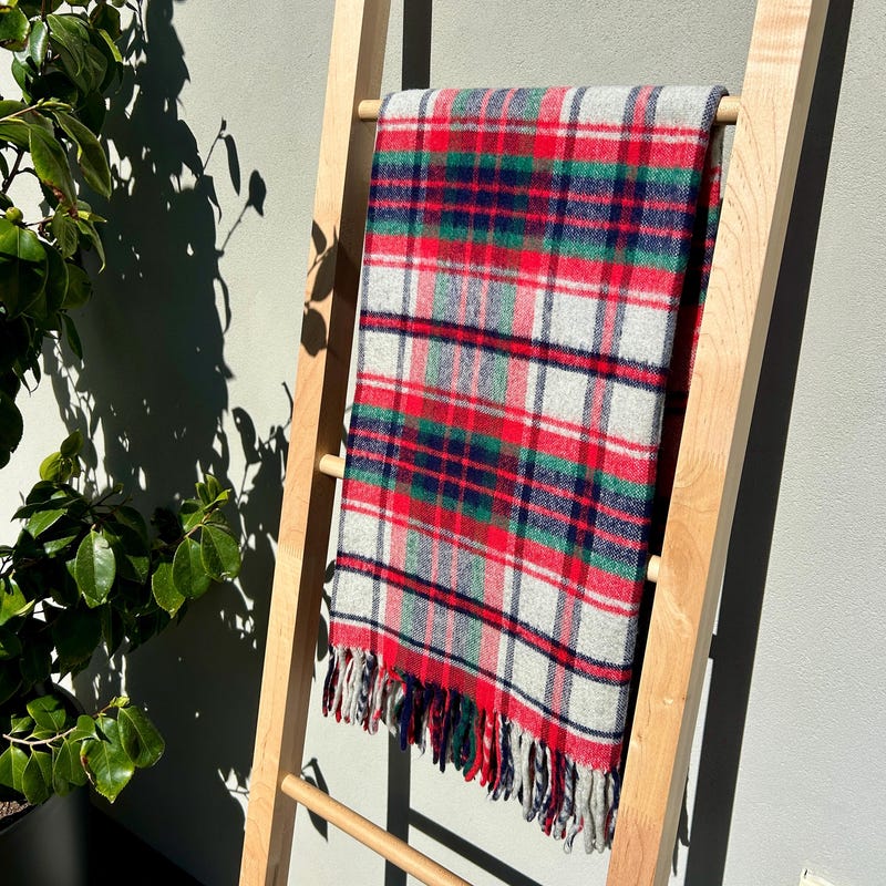 Vintage Plaid Wool Bag - Etsy