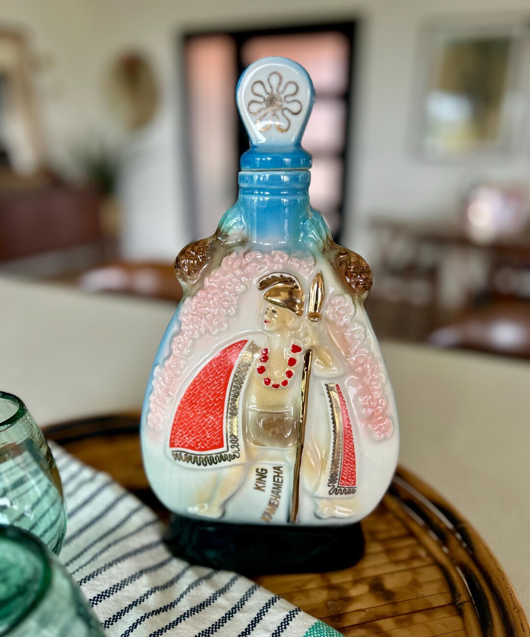Jim Beam 1971 King Kamehameha Decanter, Collectible Vintage Decanter ...