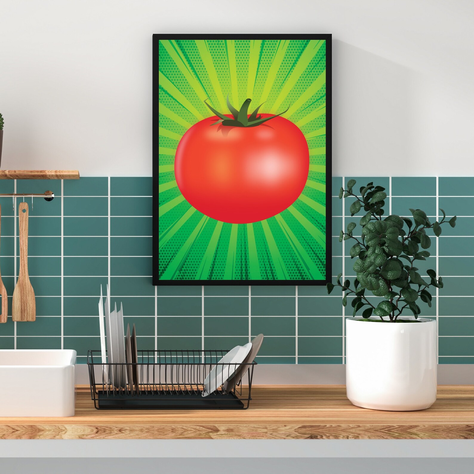 Pop Art Tomato Wall Art, Pop Art Print, Pop Art Digital Wall Art ...