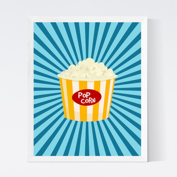 Pop Art Wall Art Comic Style Art Popcorn Art Food Art - Etsy