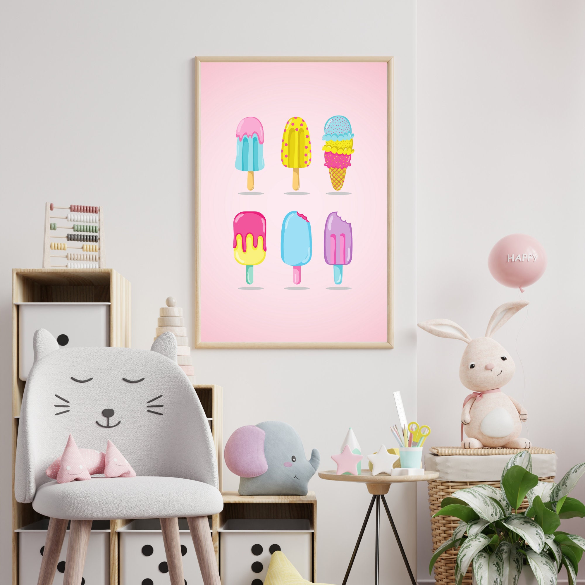 Popsicle Wall Art, Ice Cream Print, Pop Art Print, Food Wall Art ...