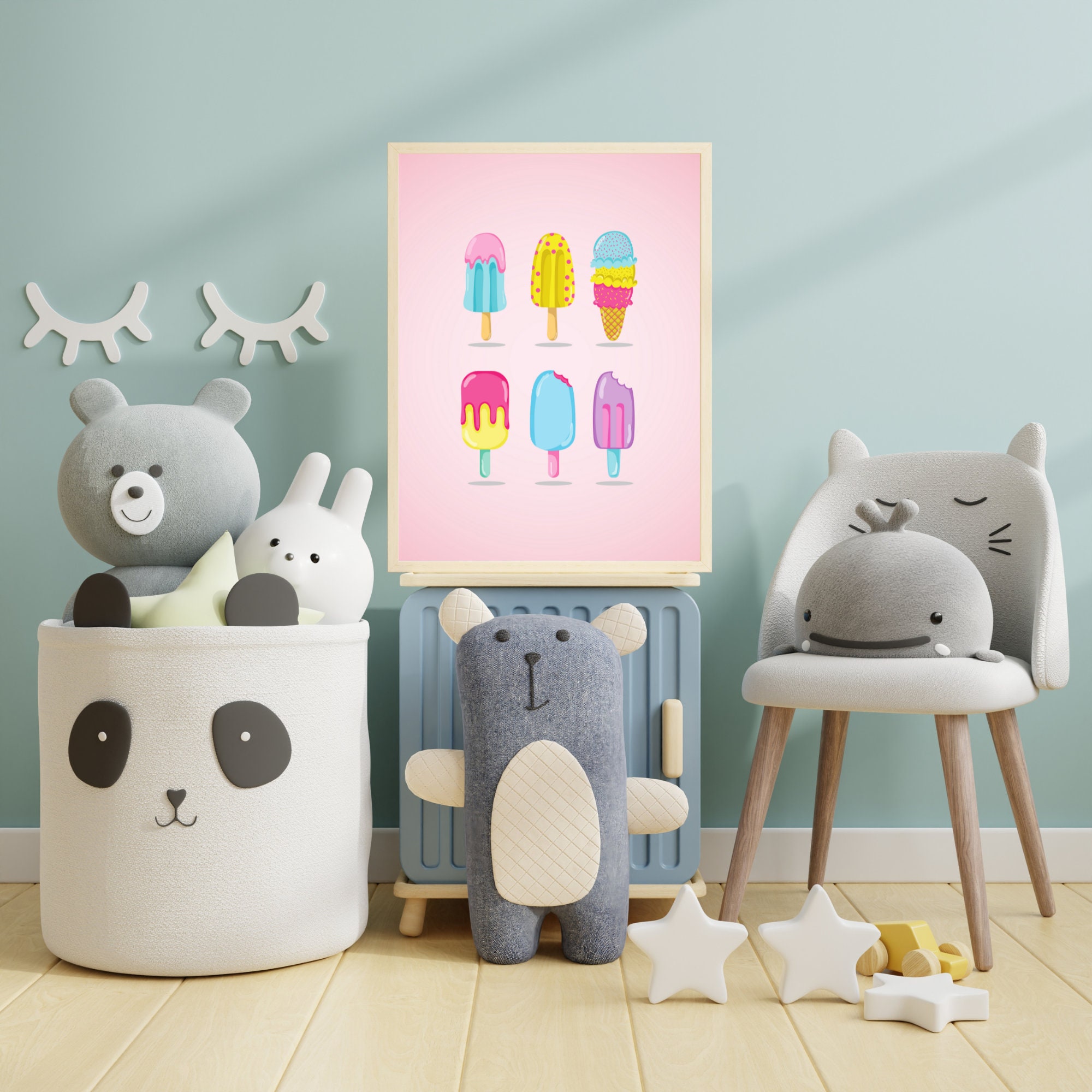 Popsicle Wall Art, Ice Cream Print, Pop Art Print, Food Wall Art ...