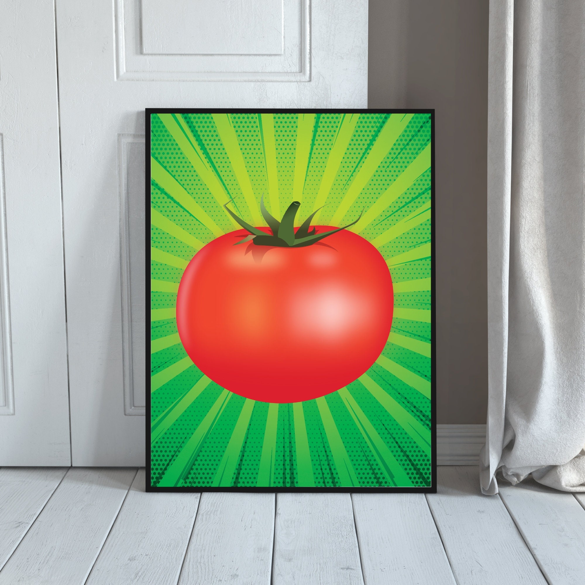 Pop Art Tomato Wall Art, Pop Art Print, Pop Art Digital Wall Art ...