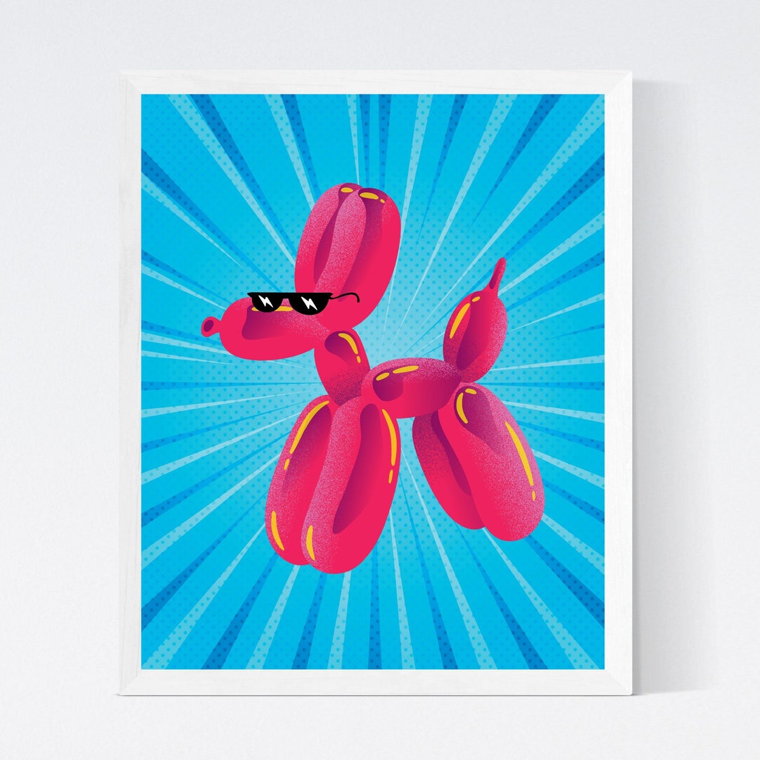 Balloon Dog Pop Art Wall Art, Pop Art Poster, Pop Art Print, Instant ...