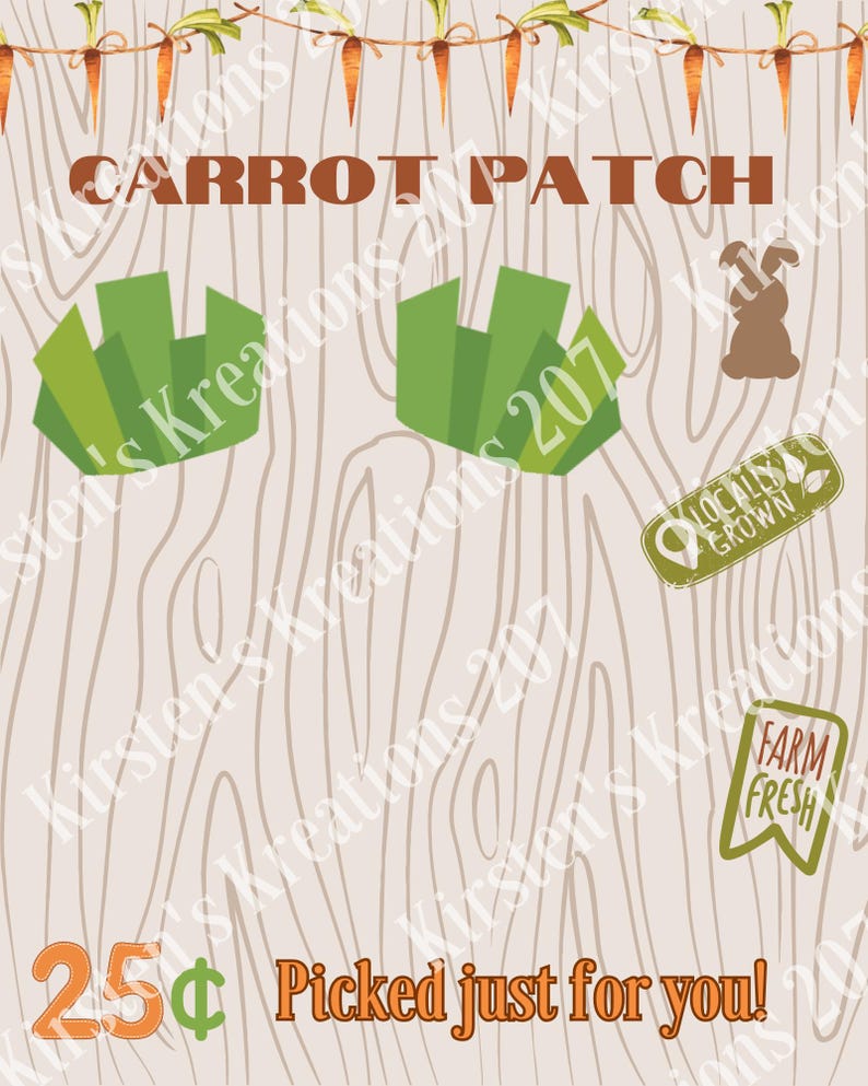 Carrot Patch Footprint Craft - Keepsake Carrot Baby Craft - Printable ...