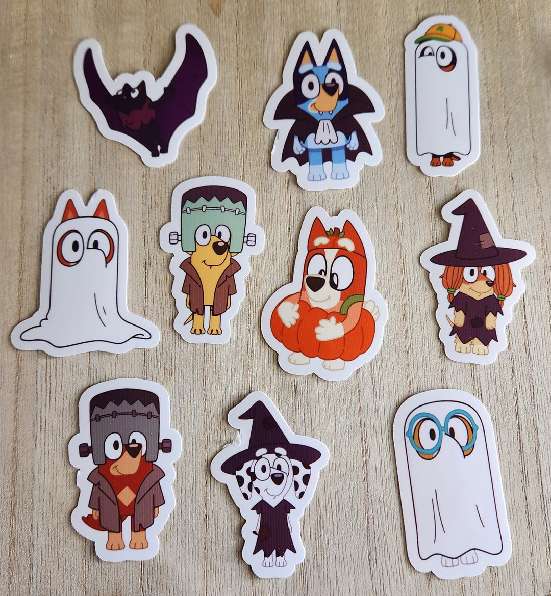 Bluey Halloween Stickers (10 Pack) - Etsy