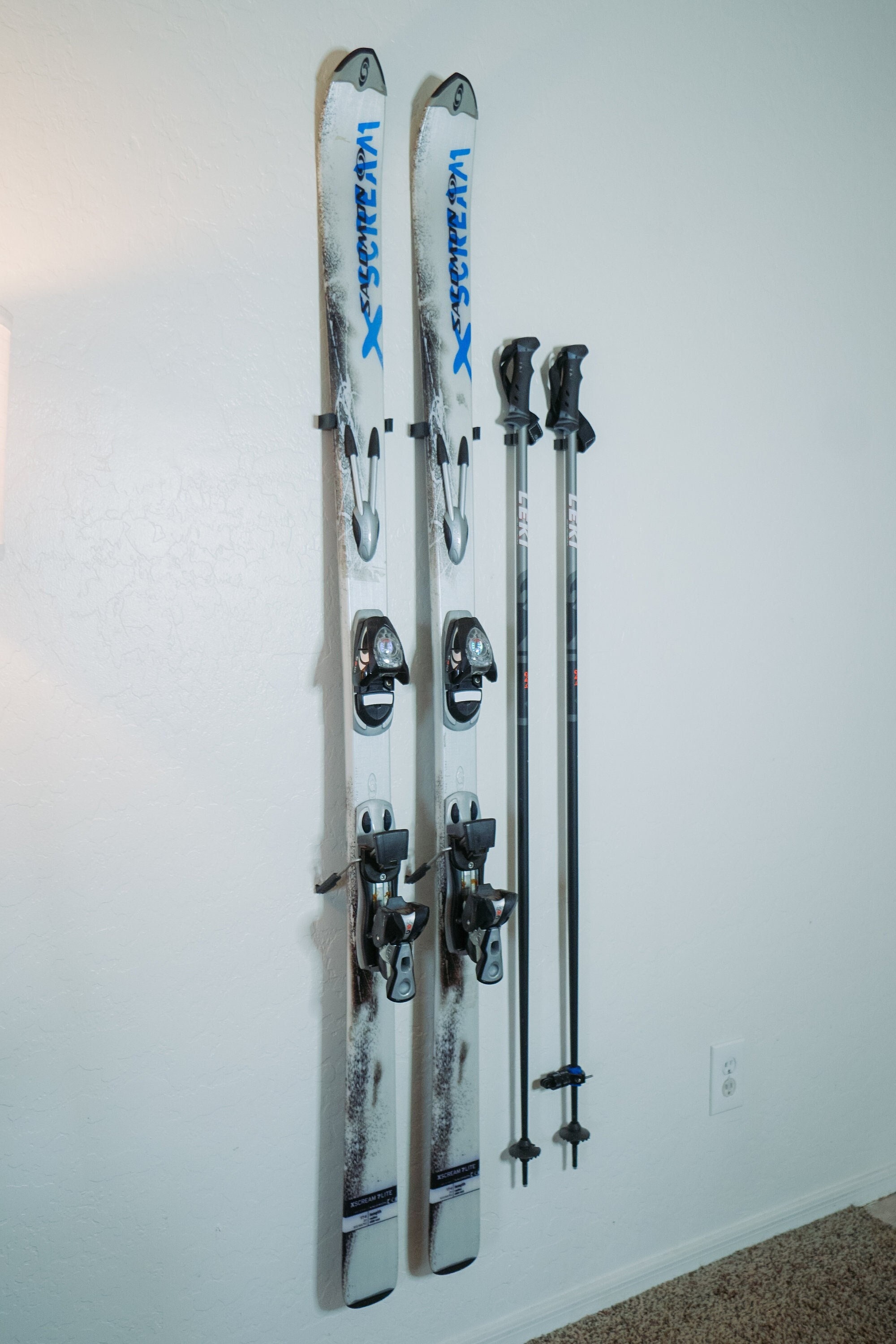 Ski and Ski Pole Wall Mounting Kit sizes to Fit All Skis Now | Etsy