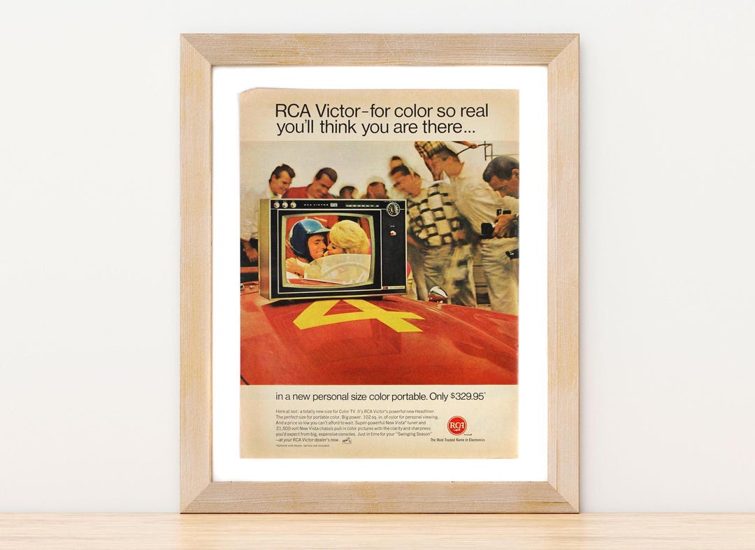 Vintage 1967 Television Magazine Ad Print - Retro TV Set Photo - Etsy
