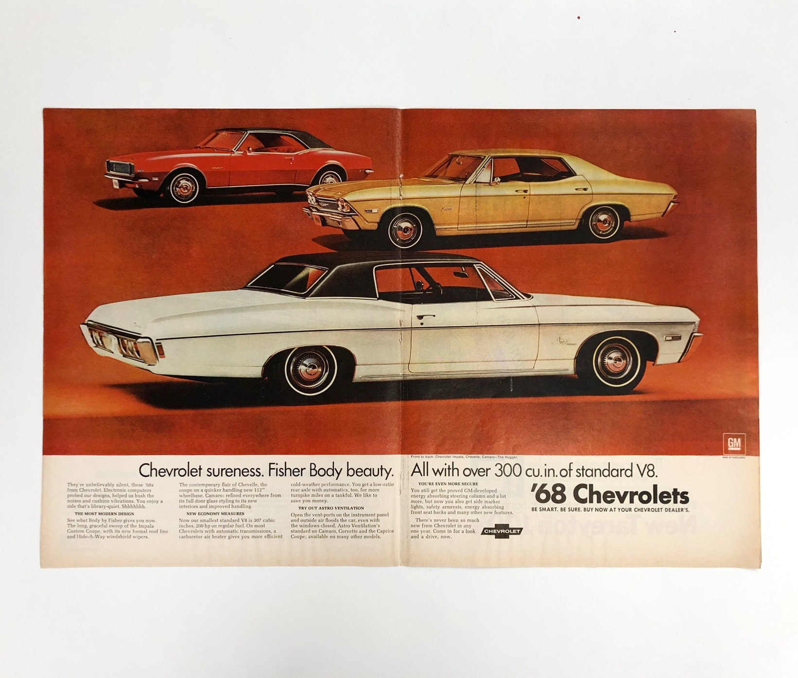 1968 Chevy Magazine Ad Impala Chevelle Camaro Photo - Etsy