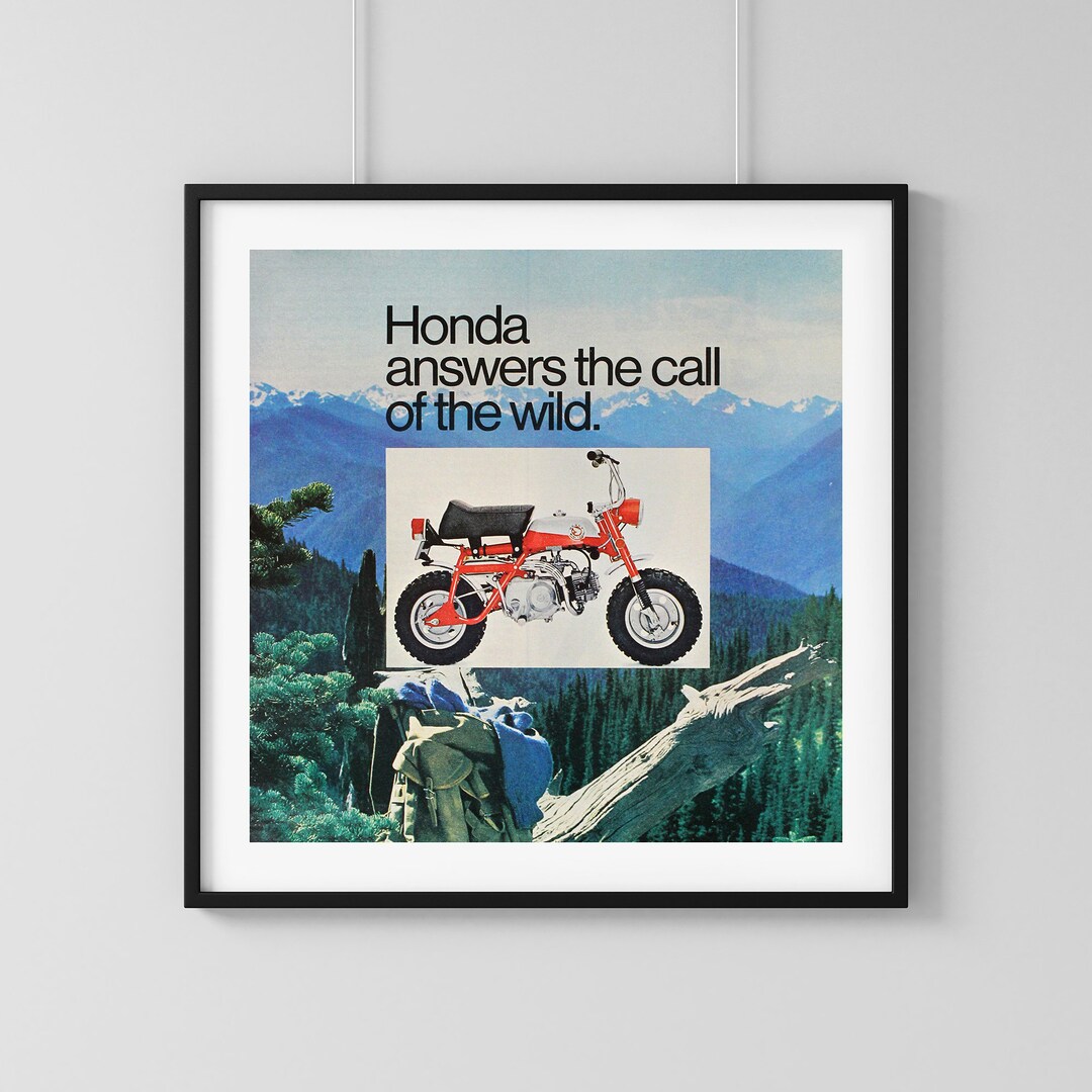 Honda Mini Bike Vintage Magazine Ad Print - Vintage Decor - Mountain ...