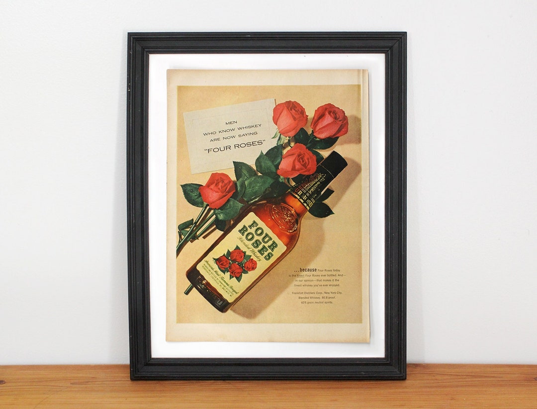1960's Four Roses Whiskey Magazine Ad Print - Etsy