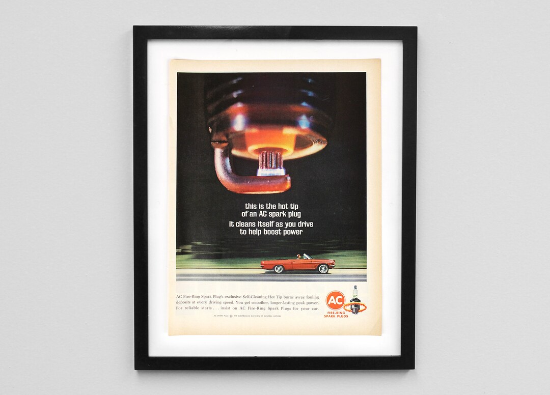 1960's AC Spark Plug Magazine Ad Print - Auto Advertisement - Etsy