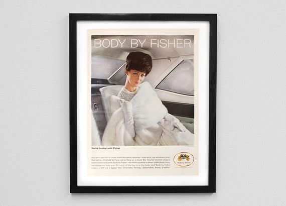 Body by Fisher 1963 Magazine Ad Print White Fur - Etsy