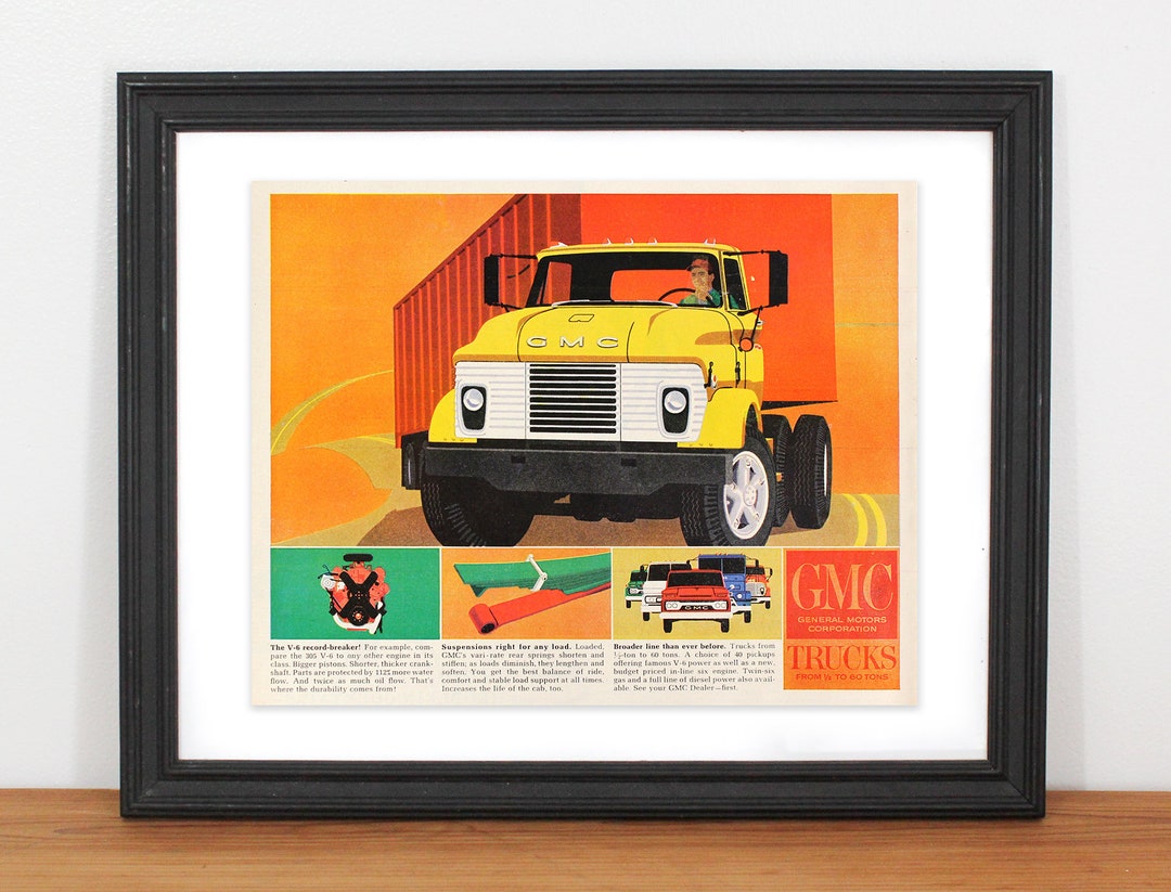 1964 GMC Truck Magazine Ad Print - General Motors Semi Poster - Etsy