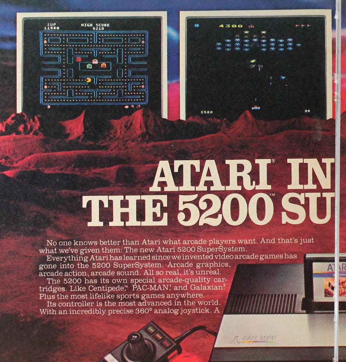 1983 Atari 5200 Supersystem Print Ad , 80s Video Game , Retro Gaming ...